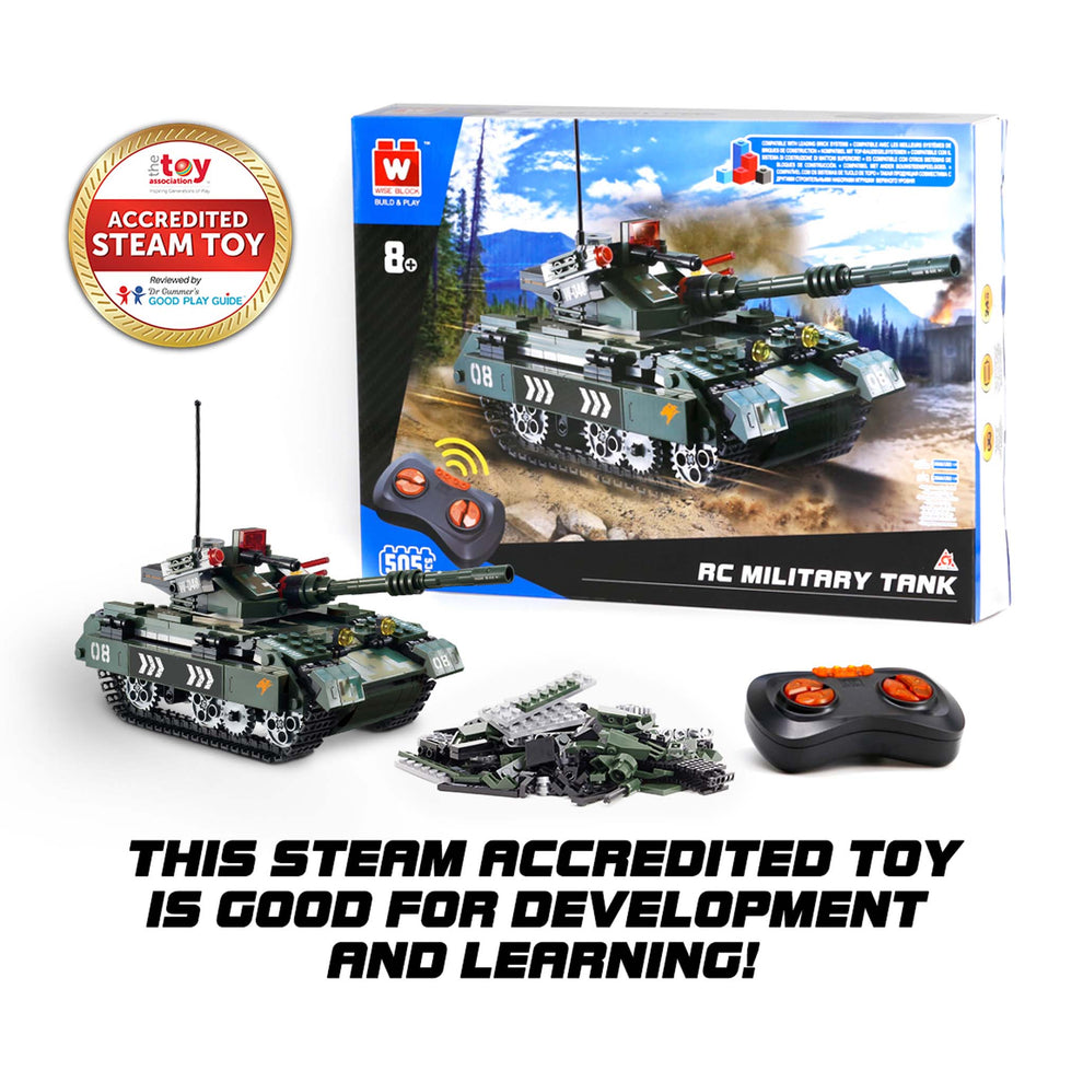 Wise Block Military Tank – STEM Building Set for Ages 8+ – Alpha Toys
