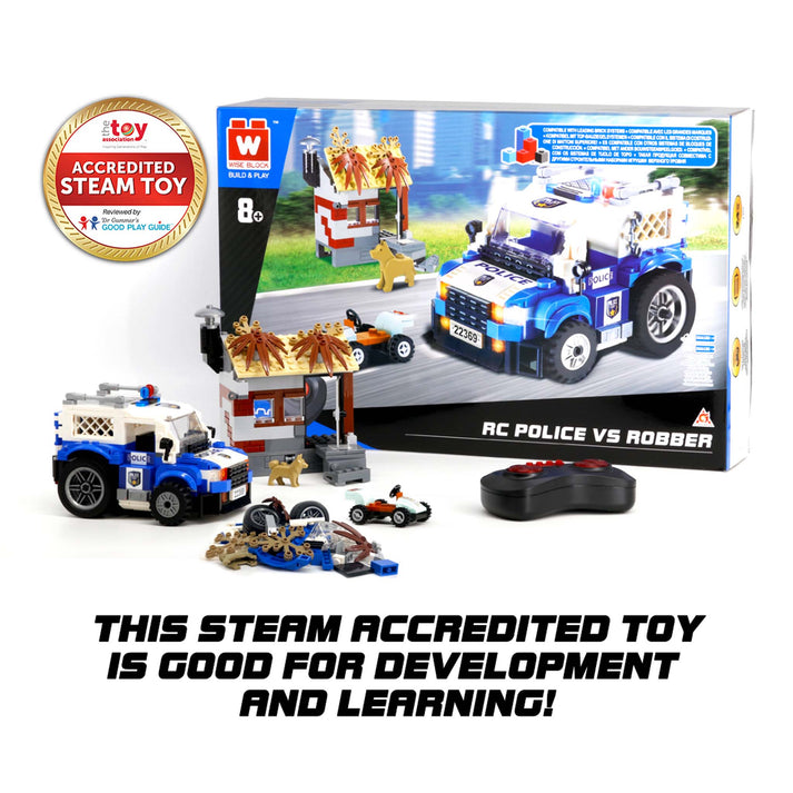 Wise Block Police Car – STEM Building Set for Ages 8+ – Alpha Toys