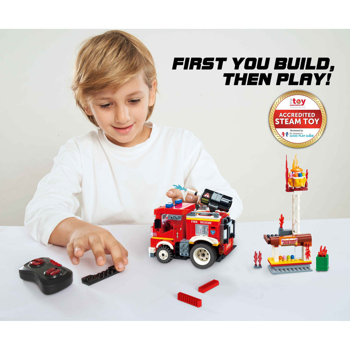 Wise Block Firetruck – STEM Building Set for Ages 8+ – Alpha Toys