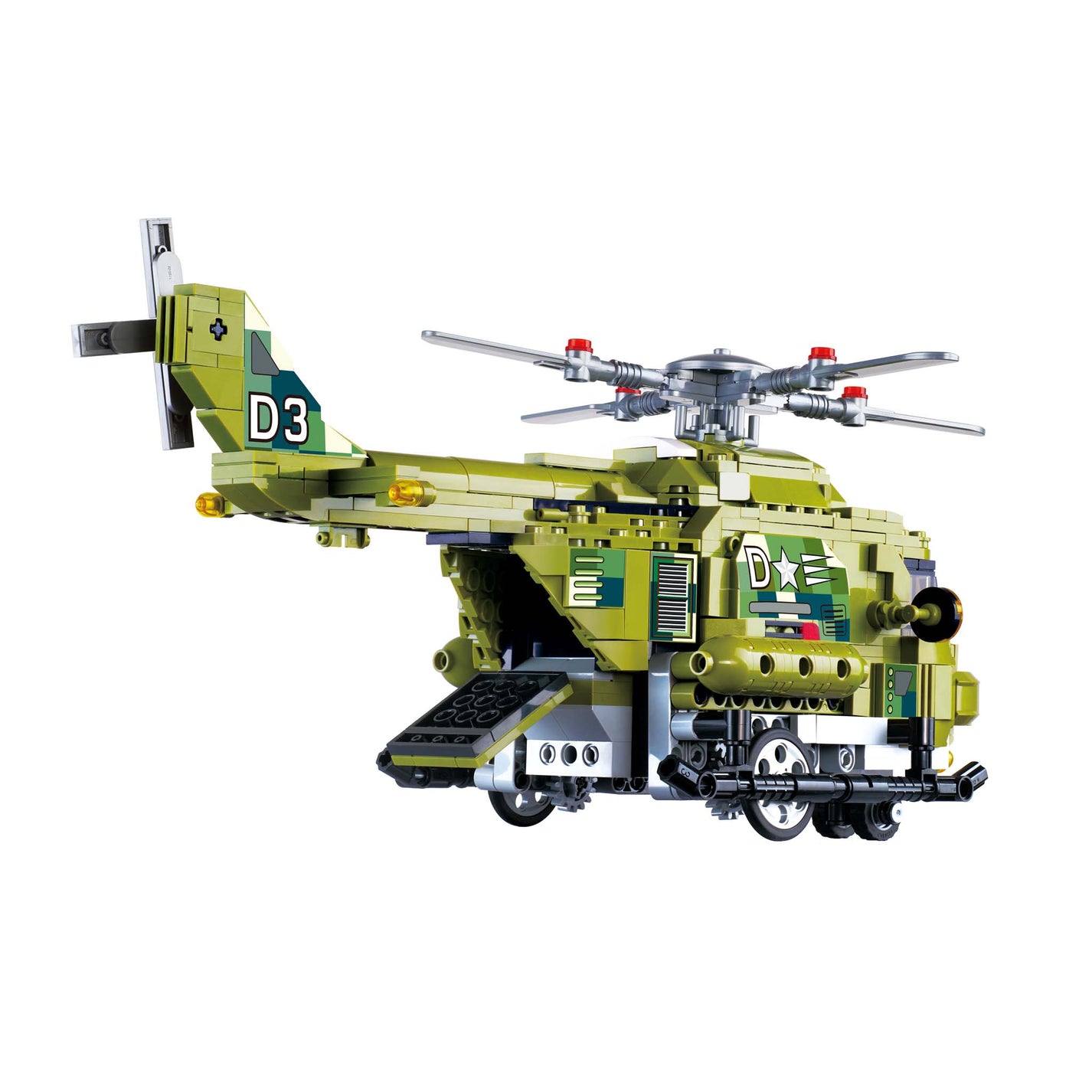 Wise Block Military Helicopter – STEM Building Set for Ages 8+ – Alpha Toys
