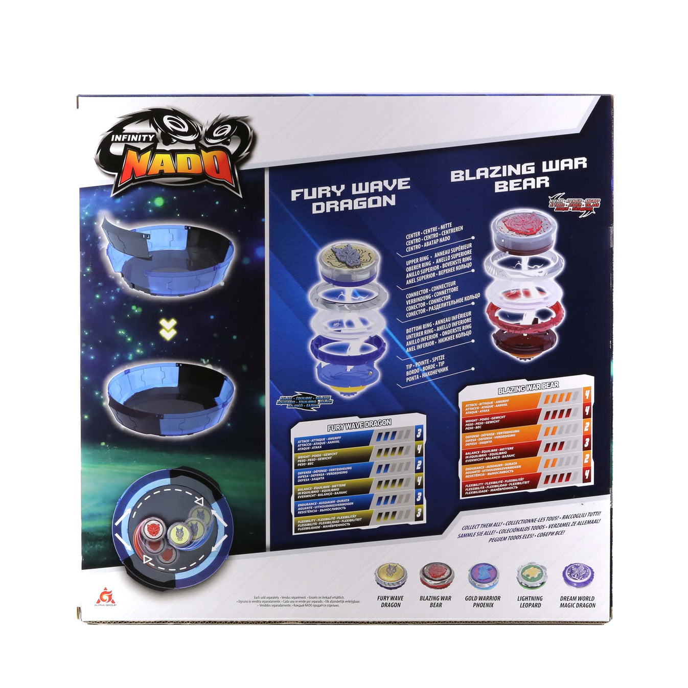 Infinity Nado Battle Set with Arena - Fury Wave Dragon vs Blazing War ...